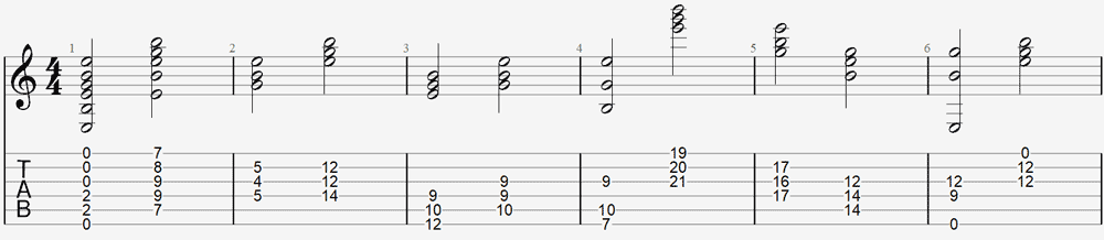 E minor chord shapes - Learn Guitar With Aaron Matthies